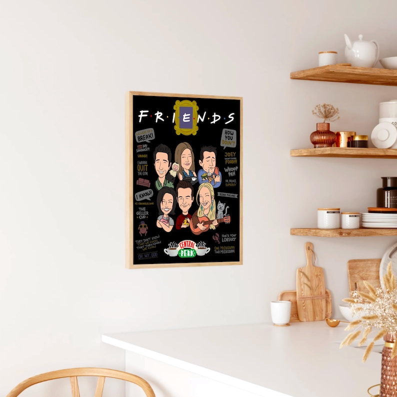 Friends Poster, TV Show Poster, Iconic Poster, Wall Art, Trendy Poster ...