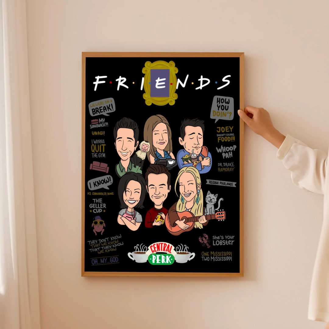 Friends Poster, TV Show Poster, Iconic Poster, Wall Art, Trendy Poster ...