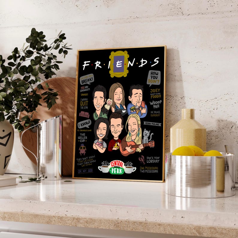 Friends Poster, TV Show Poster, Iconic Poster, Wall Art, Trendy Poster ...