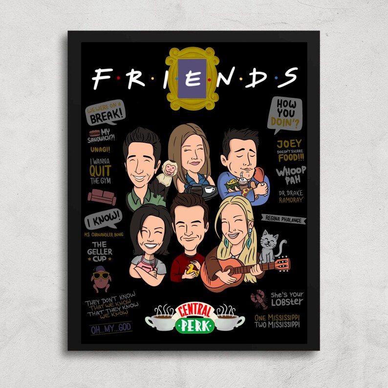 Friends Poster, TV Show Poster, Iconic Poster, Wall Art, Trendy Poster ...