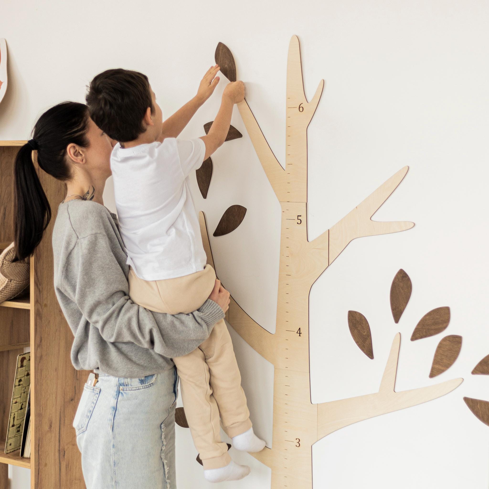 Tree Growth Chart: Wooden Woodland Nursery Decor - Etsy