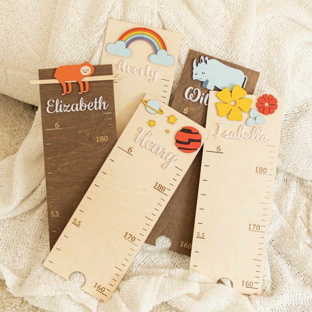 Personalized Acrylic Growth Chart: Modern Nursery Wall Decor, Baby ...