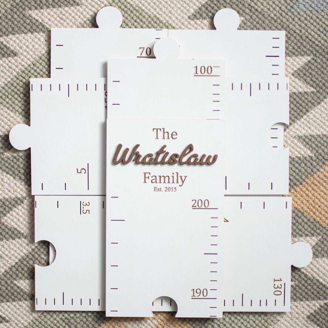 Family Growth Chart 7ft , Personalized Height Chart for Nursery , Baby ...