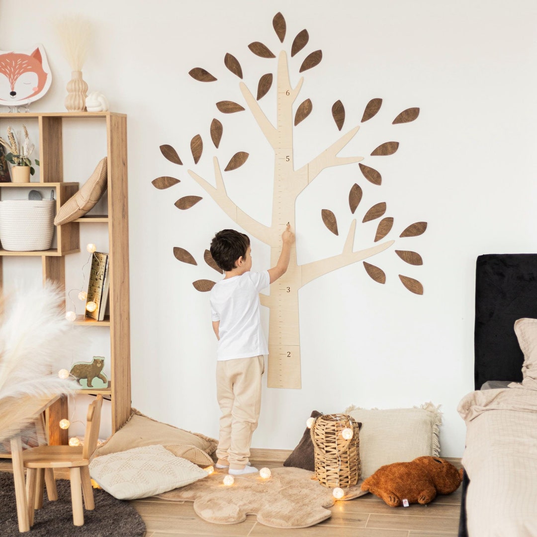 Growth Chart Tree, Wooden Height Chart, Tree Nursery Decor,nursery Wall ...