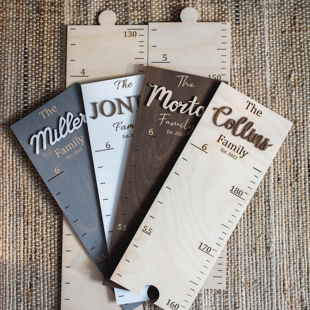 Personalized Wooden Growth Chart: Family Keepsake Height Tracker - Etsy