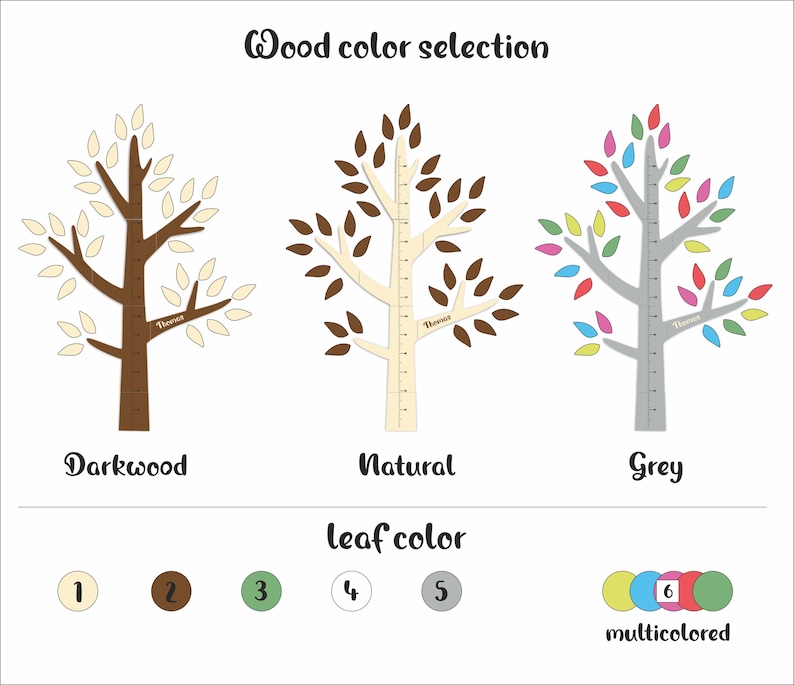 Tree Growth Chart: Wooden Woodland Nursery Decor - Etsy