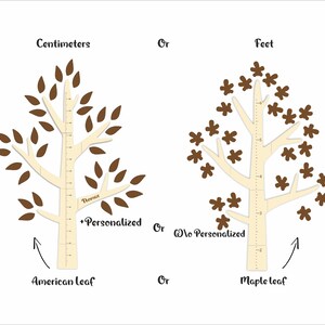 Tree Growth Chart: Wooden Woodland Nursery Decor - Etsy