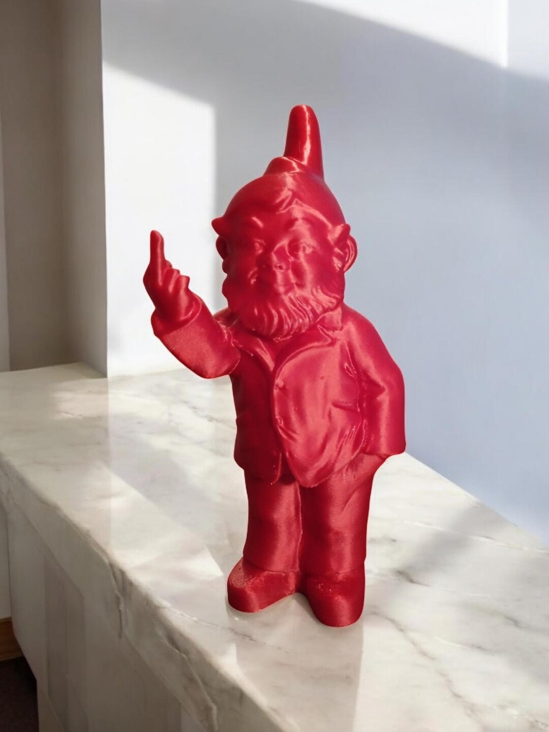 The Dwarf - the Garden Rebel - "middle Finger" 3D Printed - Etsy