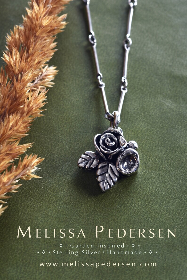 Garden lovers silver necklace store