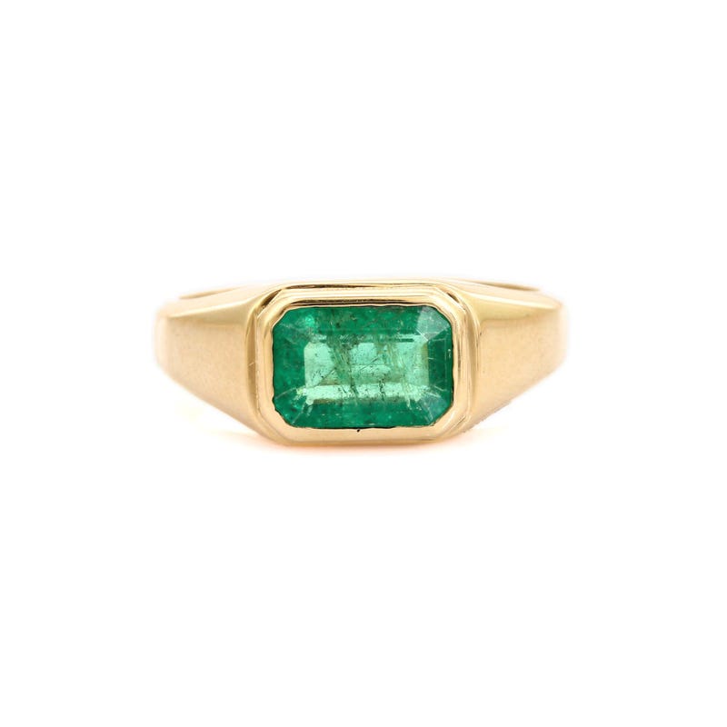 Green Octagon Dome Ring - Etsy