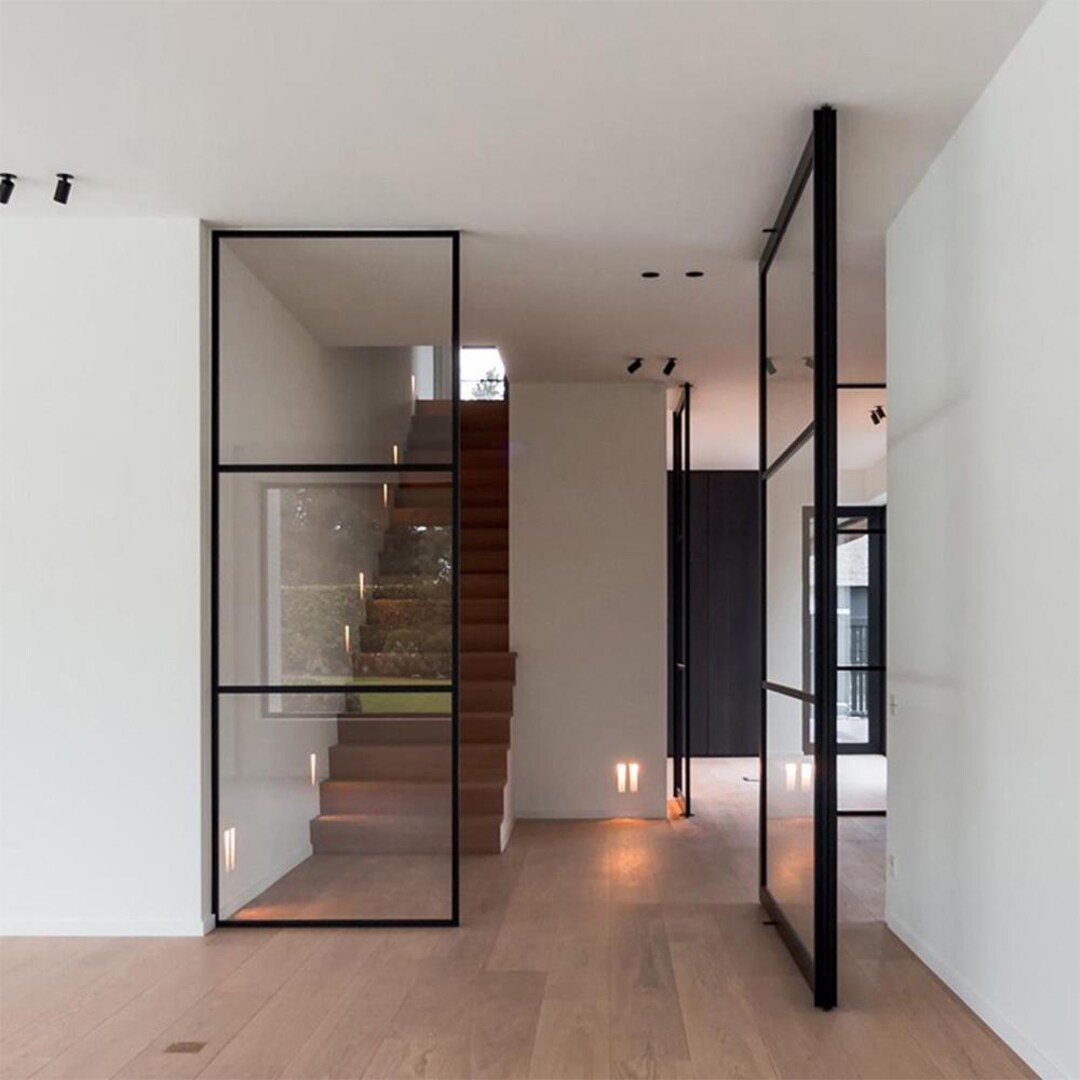Sixinalu Pivot Door With Electric Shutter Custom Exterior Interior ...