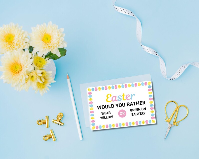 Easter Would You Rather Printable Game for Kids, 56 Questions, Canva ...