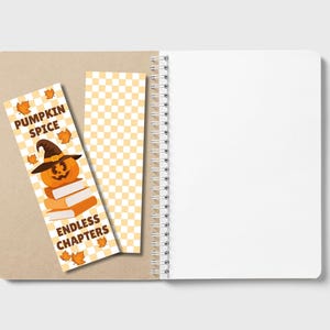 Cozy Fall Printable Bookmarks Bundle, Halloween Digital Bookmarks 2x6 ...