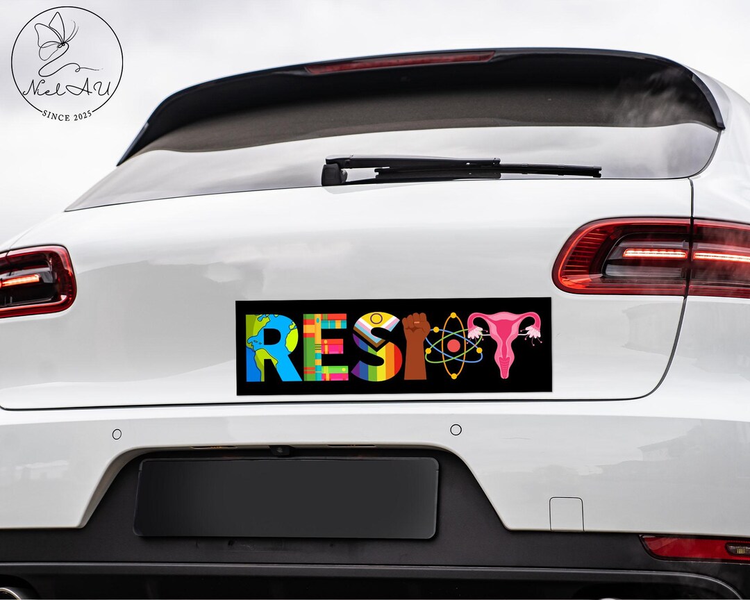 Resist Car Magnet, Resist Bumper Sticker, Banned Books BLM Reproductive ...