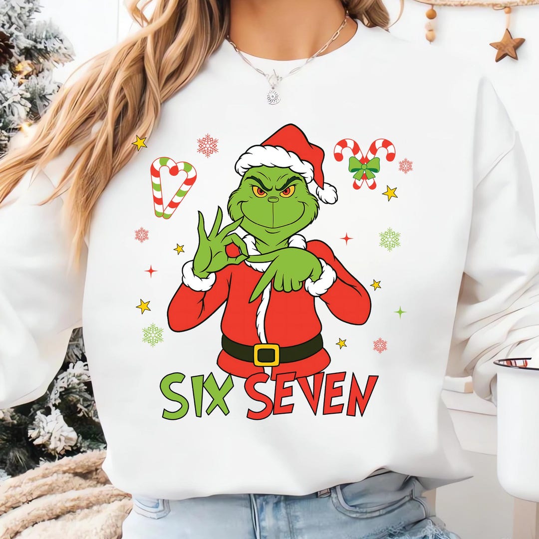 Trending Six Seven Meme PNG, Funny Mean Guy Christmas PNG, Viral 6 7 ...