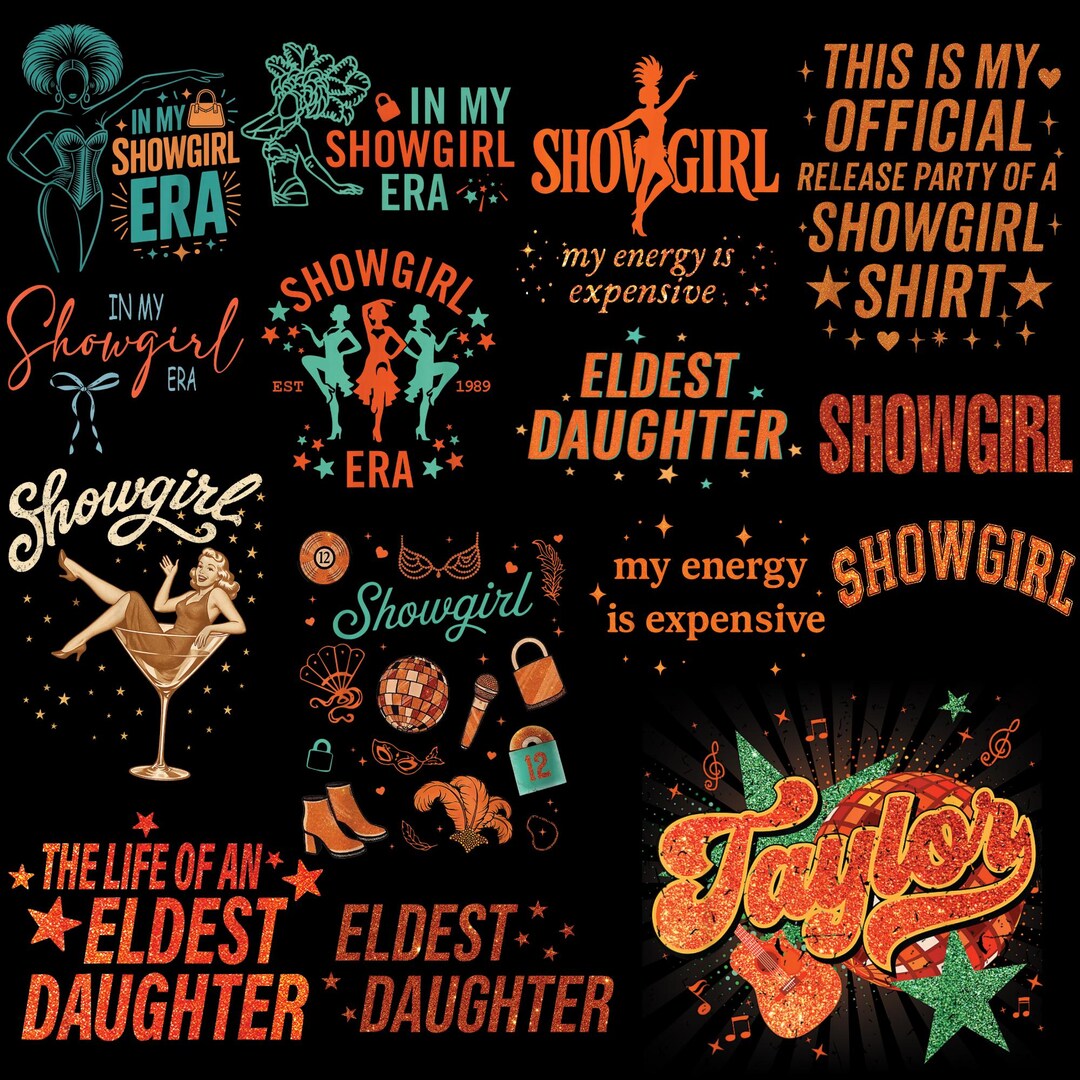 16 Showgirl PNG Bundle, the Life of A Showgirl PNG, in My Showgirl Era ...