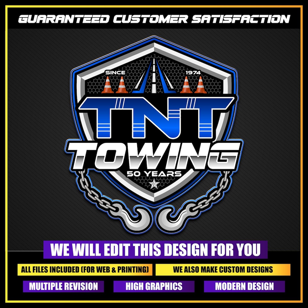 Towing Truck Logo, Roadside Assistance Logo, Towing Chain Svg, Tow ...