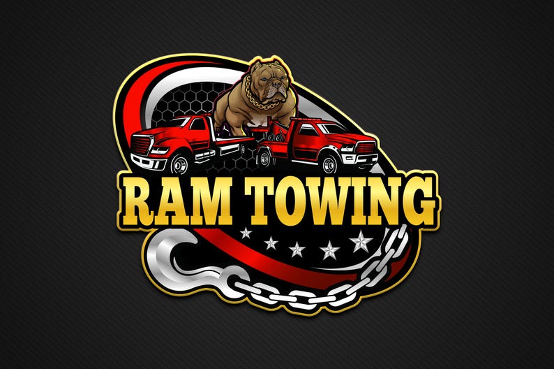 Towing Truck Logo, Roadside Assistance Logo, Towing Chain Svg, Tow ...