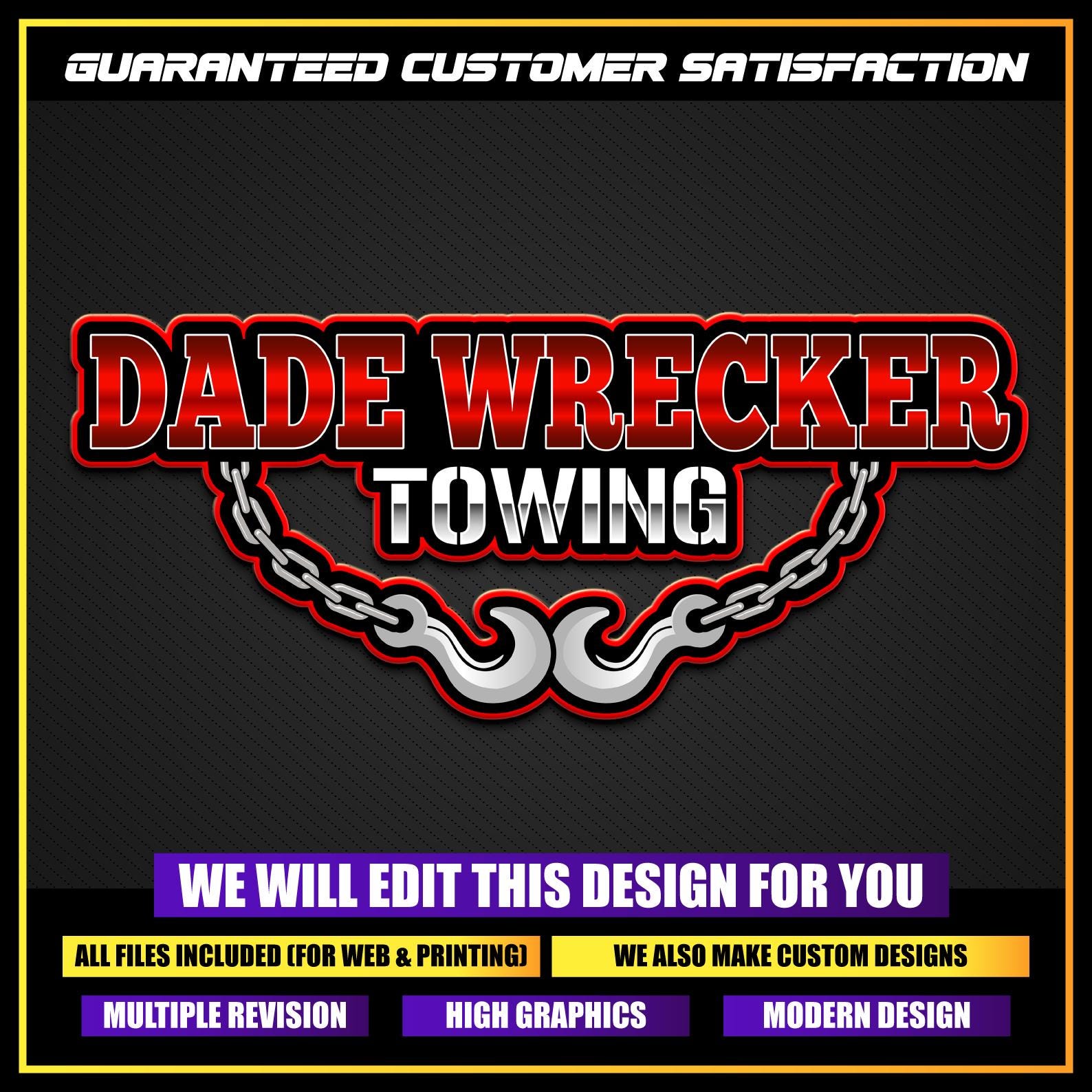 Towing Truck Logo, Roadside Assistance Logo, Towing Chain Svg, Tow ...