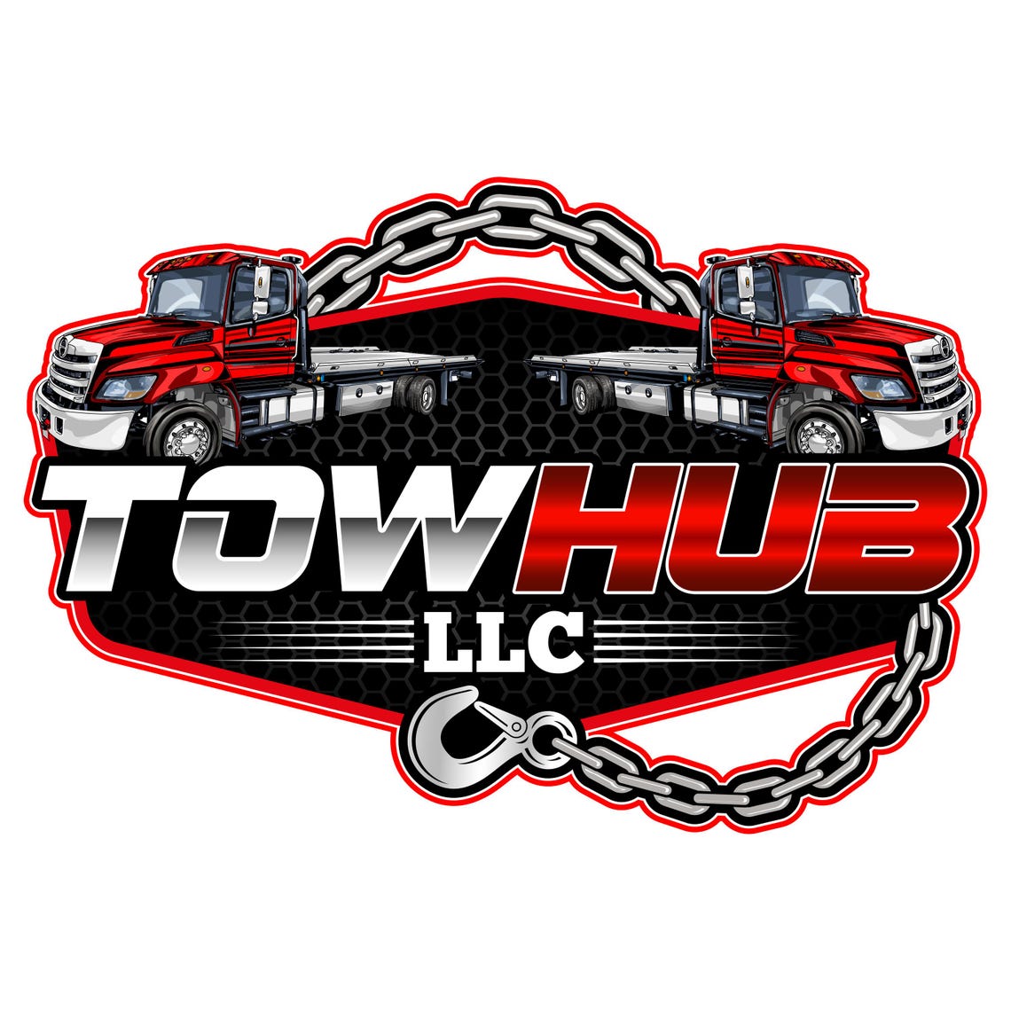 Towing Truck Logo, Roadside Assistance Logo, Towing Chain Svg, Tow ...