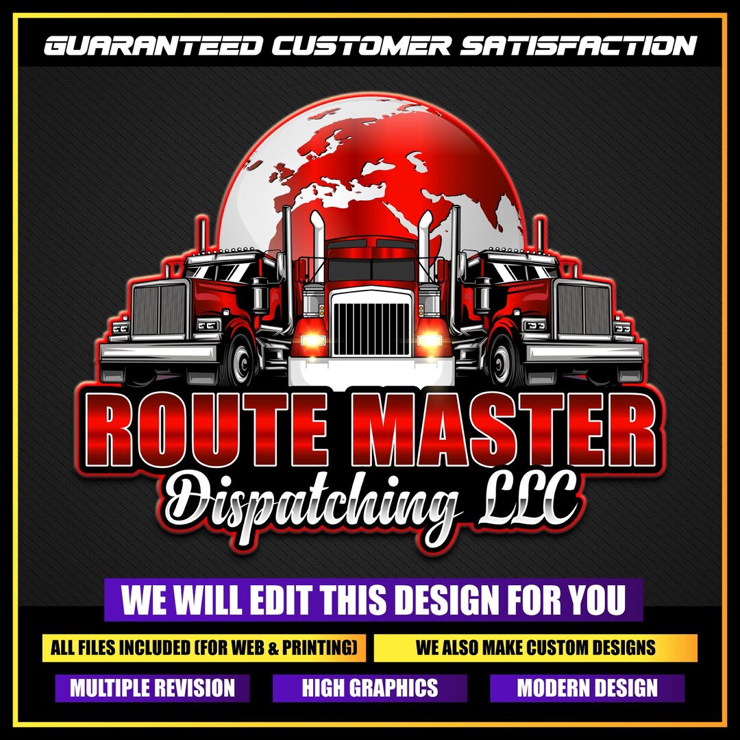 Transport Trucking Towing Logistics Recovery Mover Dispatching Logo ...