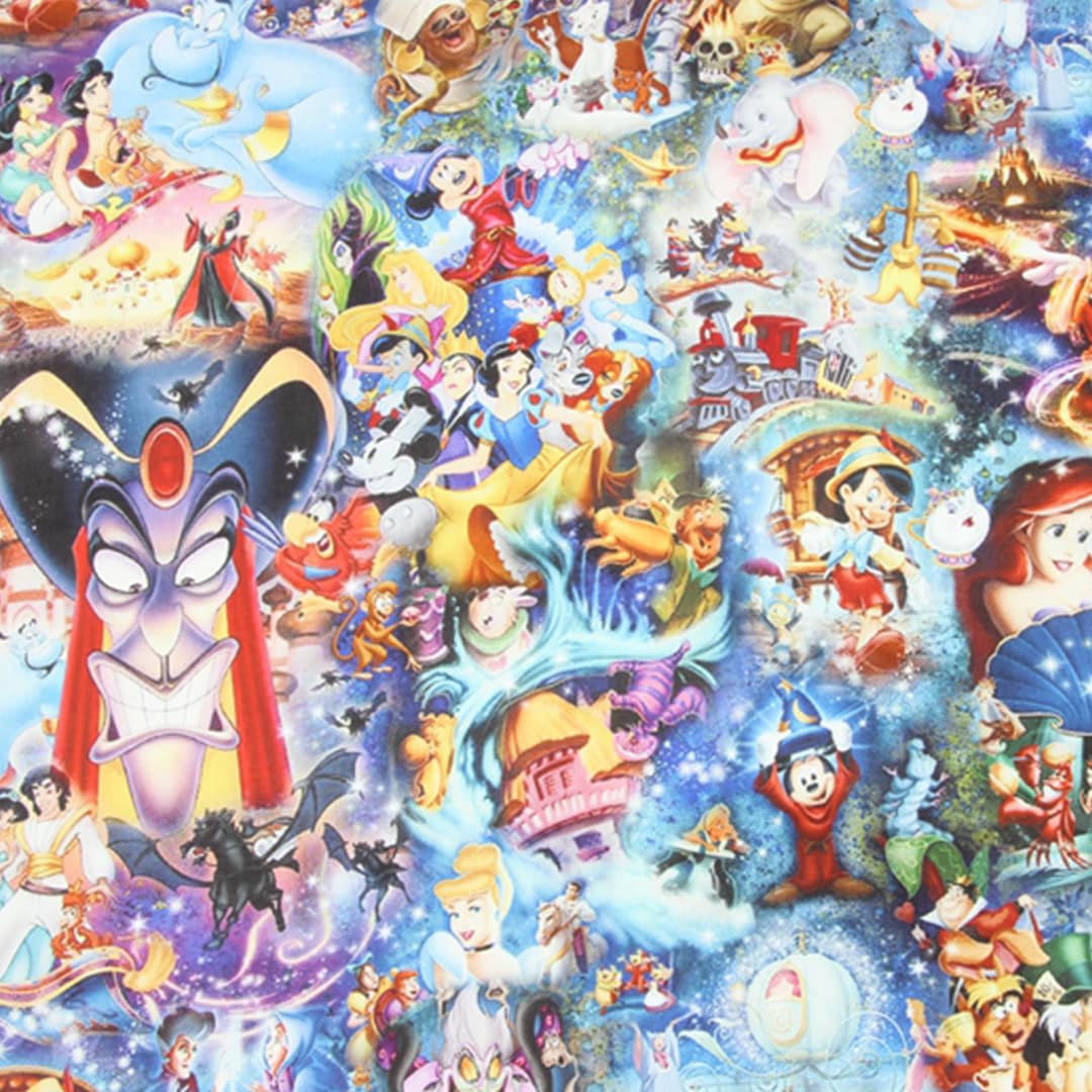 Disney Characters Fabric Jafa Fabric Mickey Fabric 100% Cotton Fabric ...
