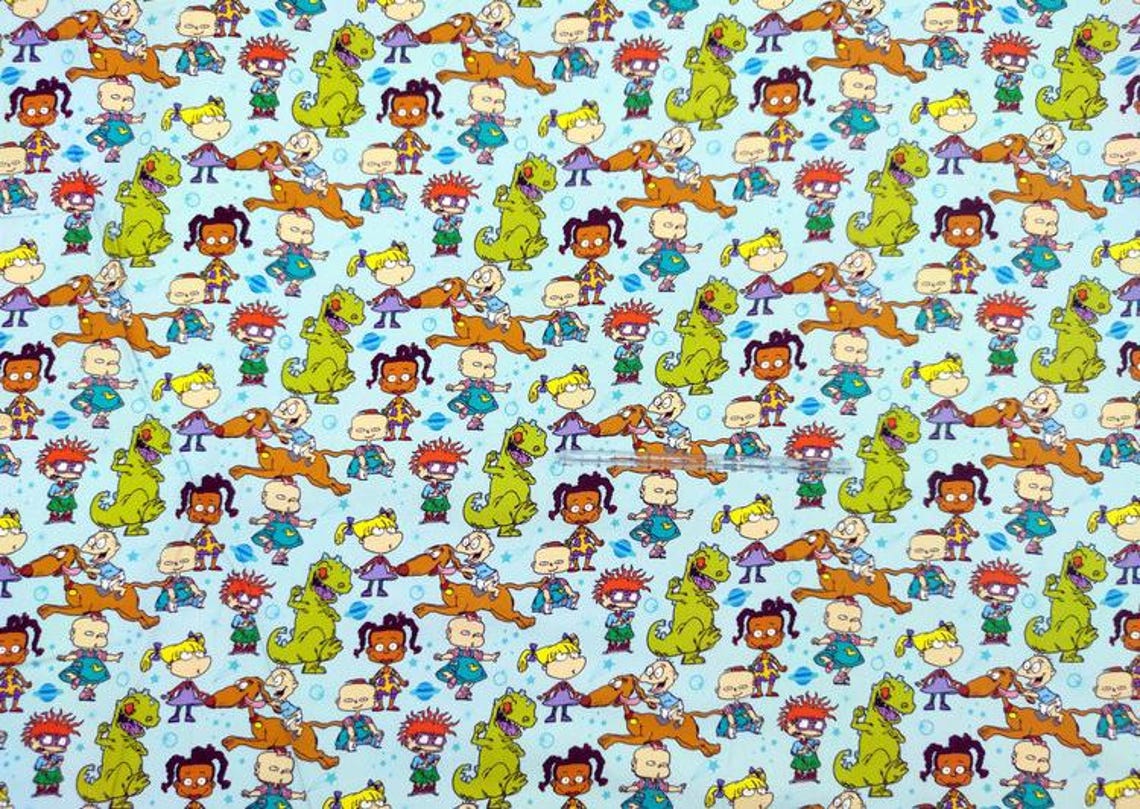 Rugrats Go Wild Fabric Rugrats Fabric 100% Cotton Fabric Cartoon Cotton ...