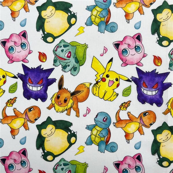Pokémons Fabric - Etsy