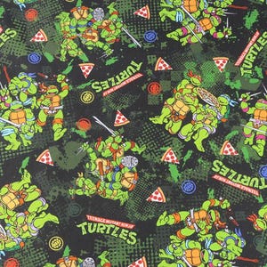 Teenage Mutant Ninja Turtles Fabric 100% Cotton Fabric Cartoon Cotton ...