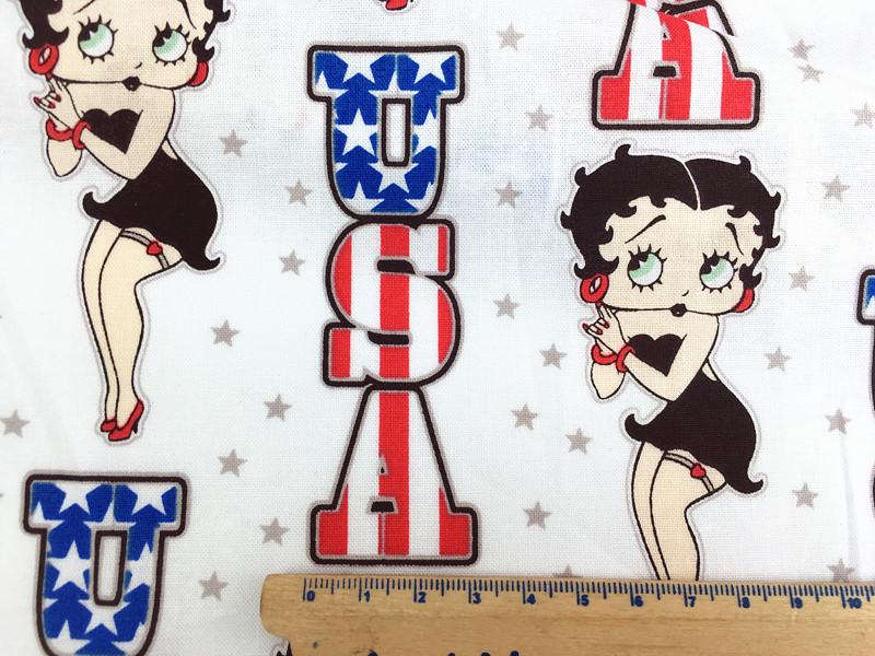 Betty Boop Fabric 100% Cotton Fabric Cartoon Cotton Fabric by the Half ...
