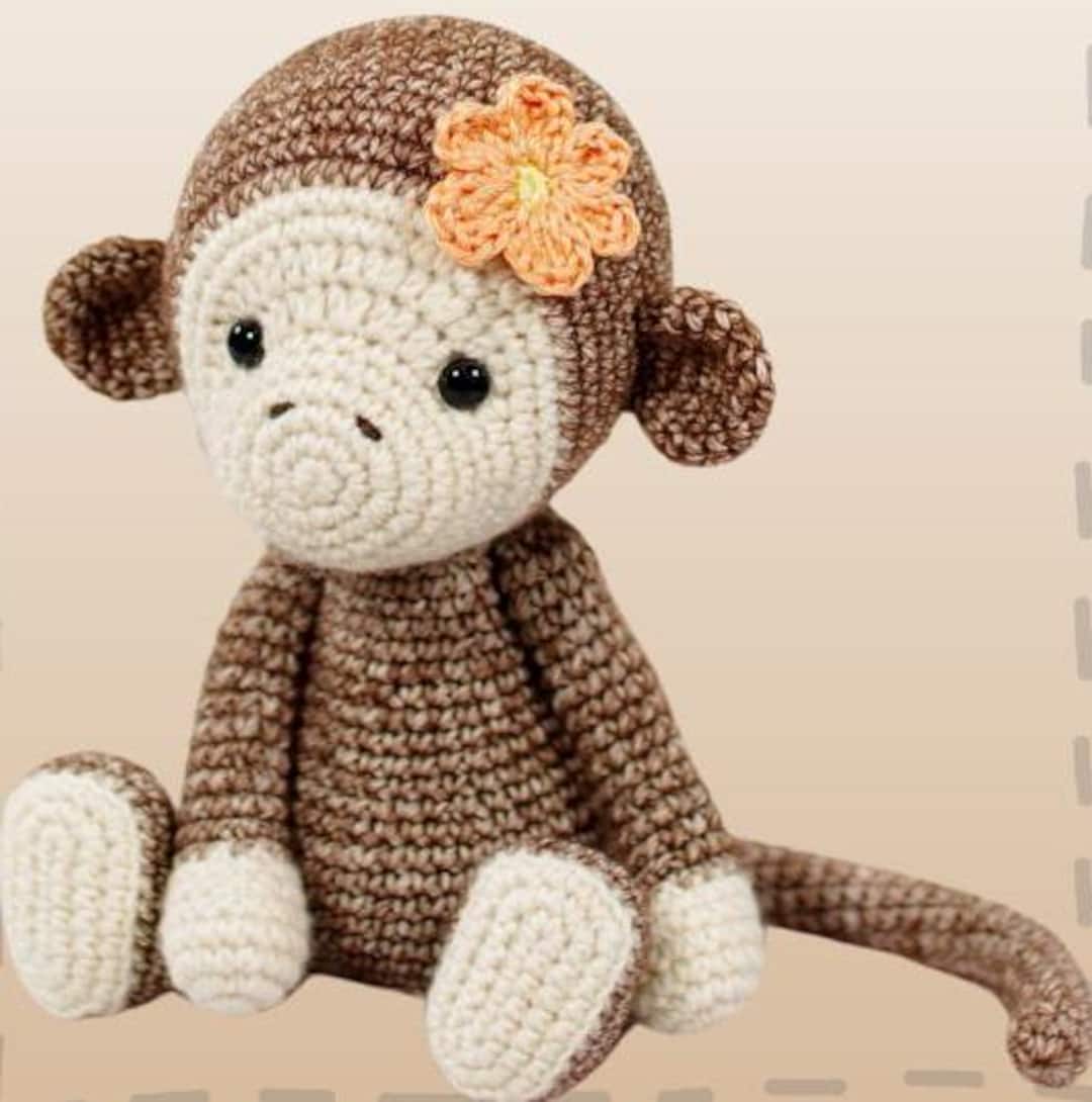 Cute Monkey Crochet Pattern Amigurumi Monkey PDF Tutorial Easy Step-by ...