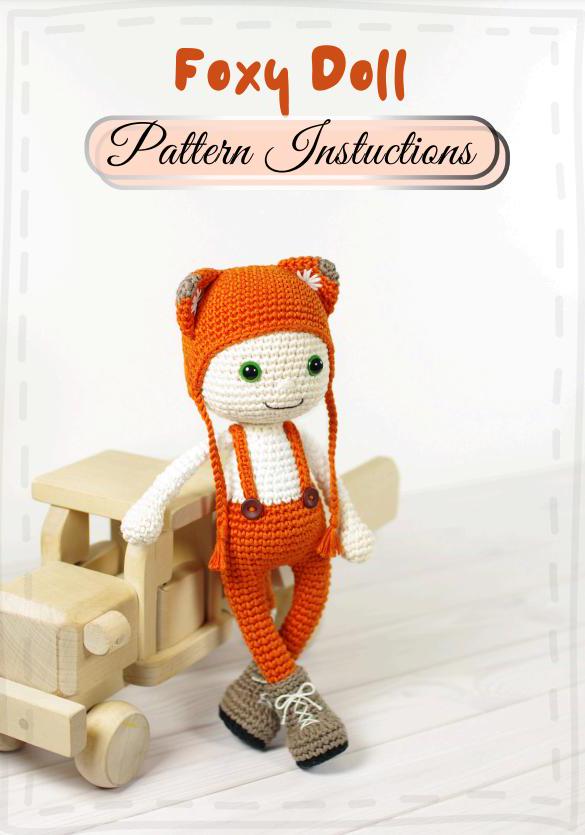 Crochet PATTERN Foxy Doll, Amigurumi Tutorial PDF in English: Step-by ...