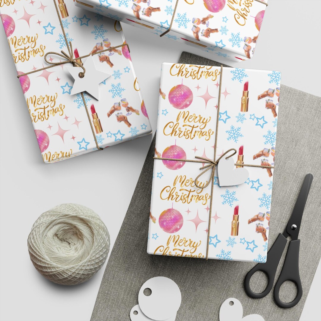 Wrapping Paper, Christmas X Glamor Gift Wrap Sheets, Holiday Wrapping ...