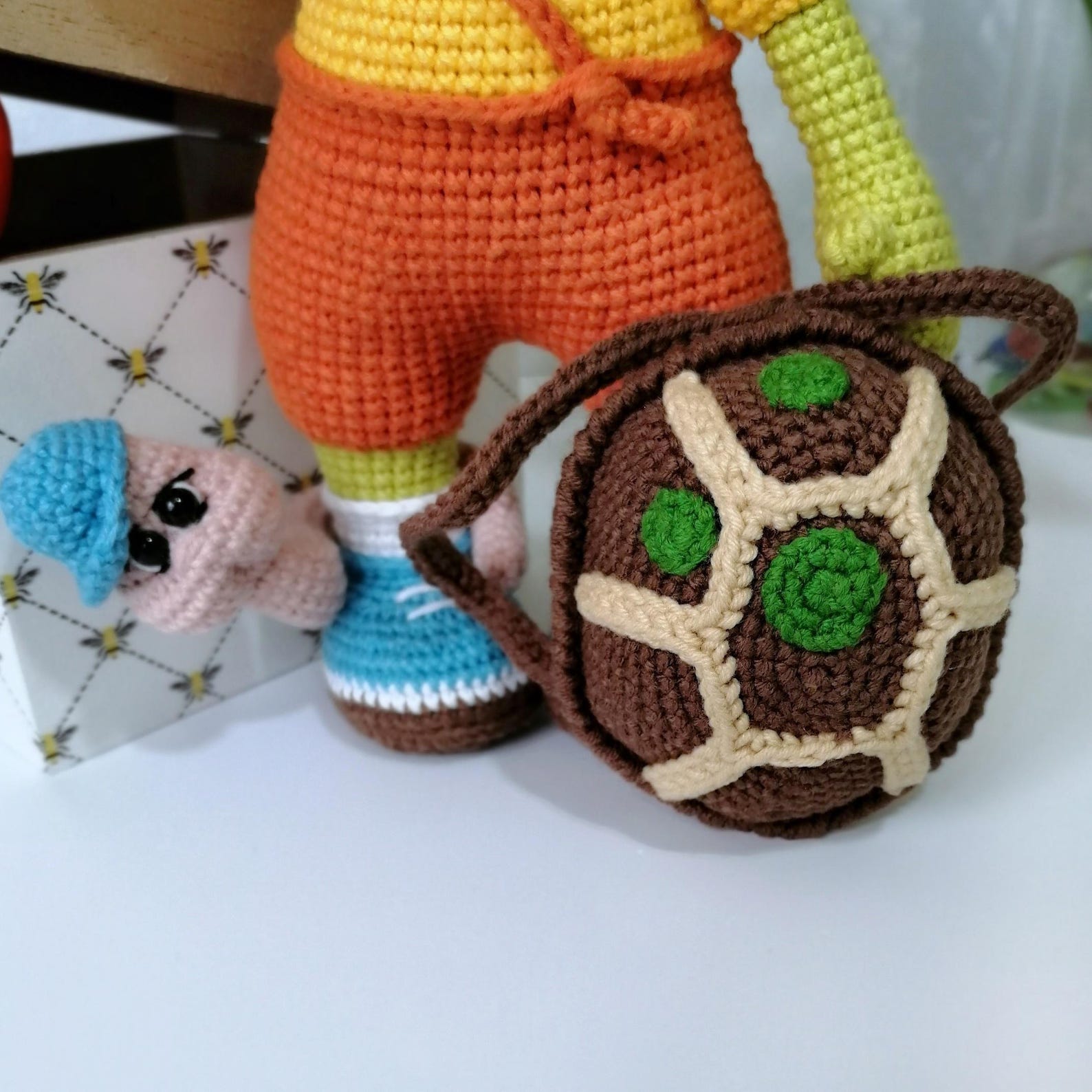 Crochet Turtle Pattern: Amigurumi Reptile Toy With Worm Friend (PDF Eng ...