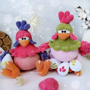 Crochet Hen Pattern, Amigurumi Chicken Plush Toy (PDF in Eng), Happy ...