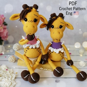Crochet Giraffe Toy Pattern: Funny Amigurumi Safari Animal (PDF Eng) - Etsy