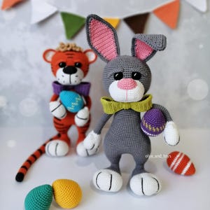 Crochet Pattern Tiger and Bunny PDF in Eng, Amigurumi Animals Bunny and ...