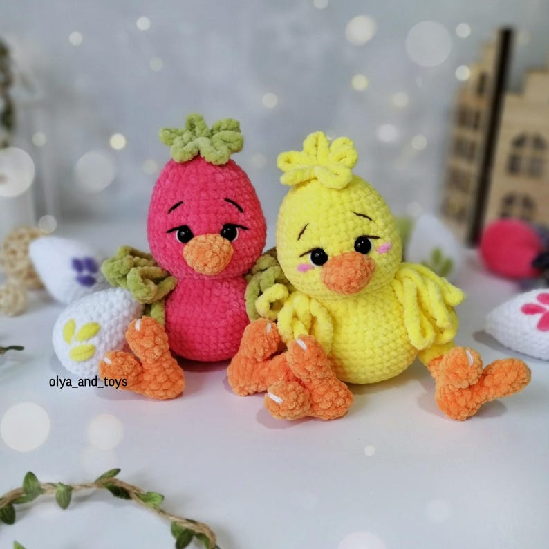 Crochet Plush Chick Pattern: Amigurumi Easter Bird (PDF in English) - Etsy