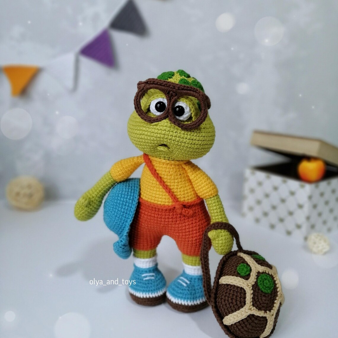 Crochet Turtle Pattern: Amigurumi Reptile Toy With Worm Friend (PDF Eng ...