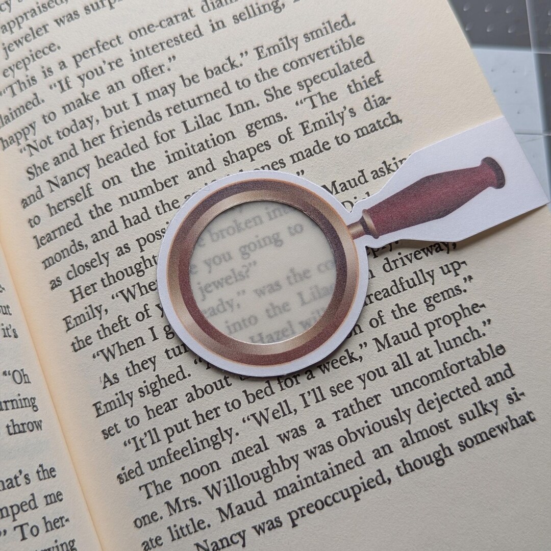 Detective Magnetic Bookmark | Bookmark for Mystery Lovers | Magnifying ...