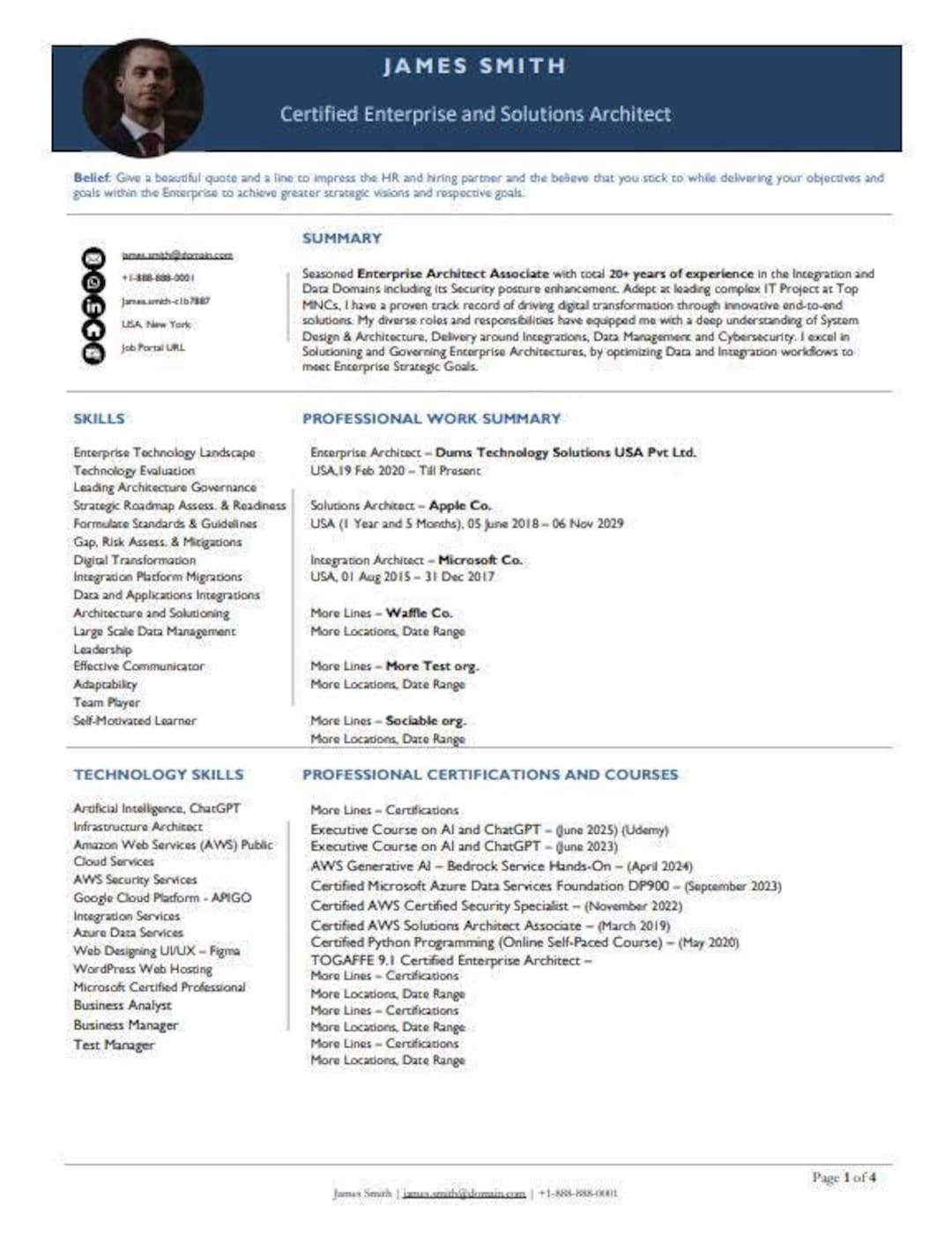 2025 Resume Template for MS Word Best Professional Resume Template With ...