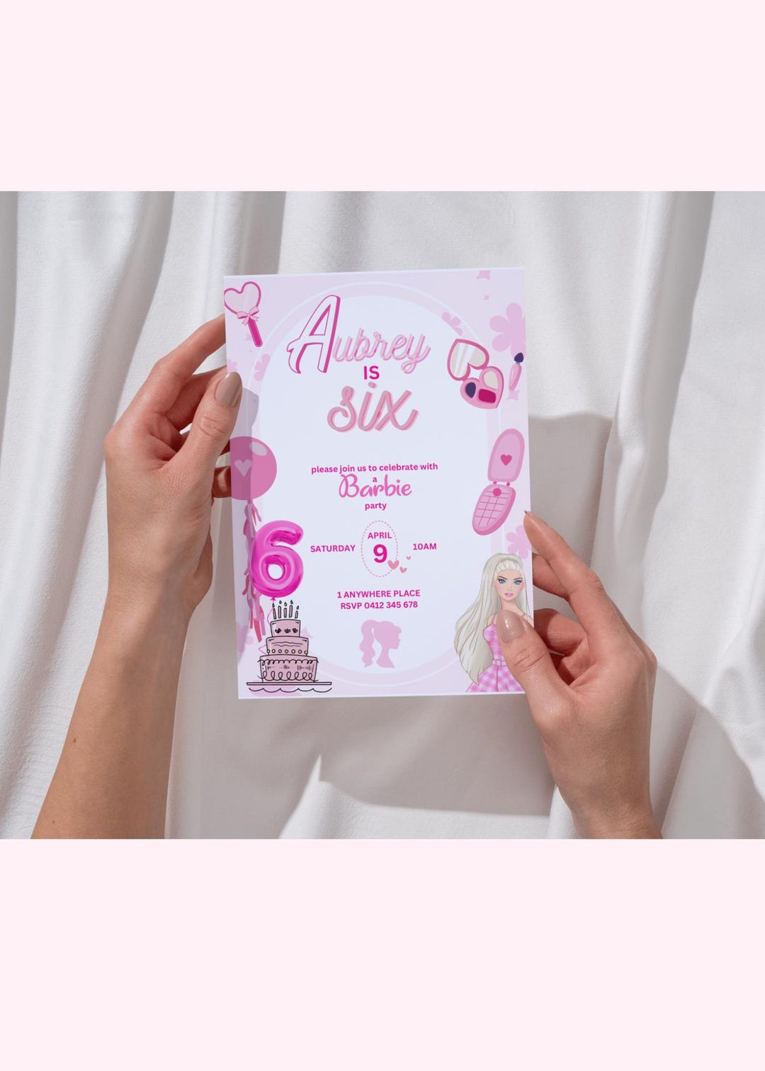 Barbie Party Invite - Etsy