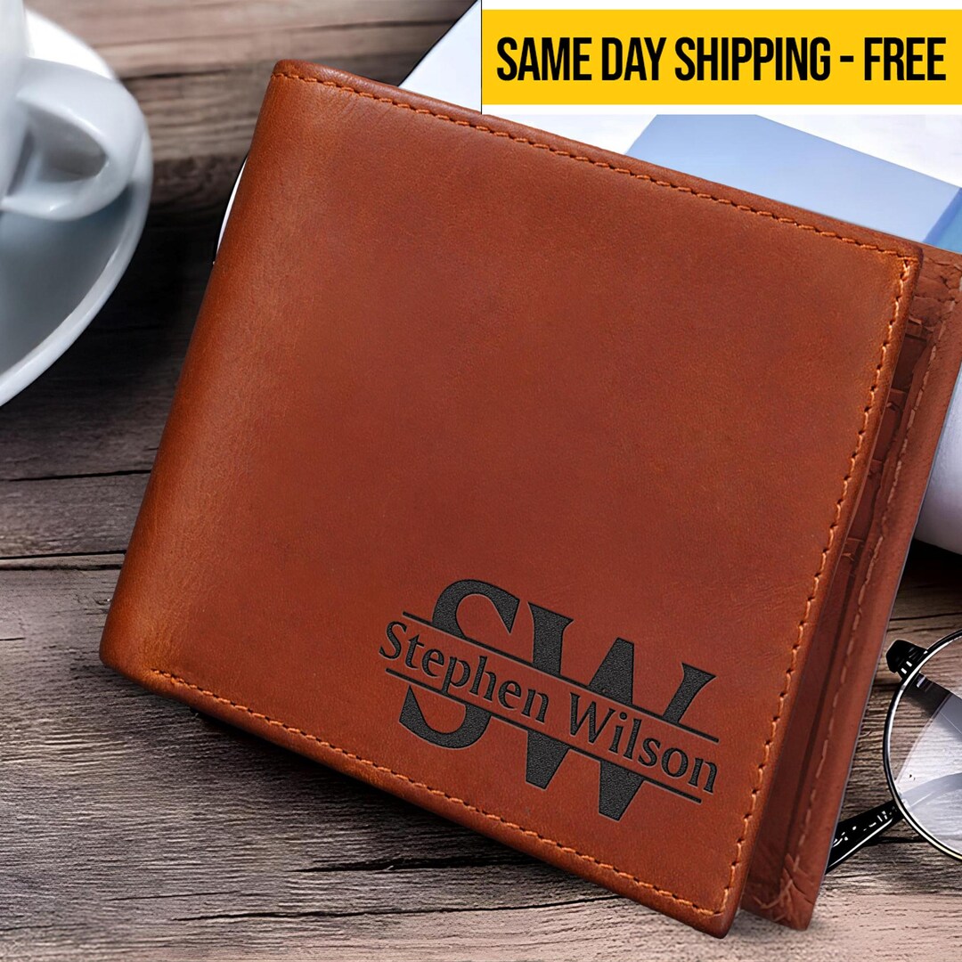 Personalized Wallet for Men, Mens Wallet, Engraved Wallet, Custom ...
