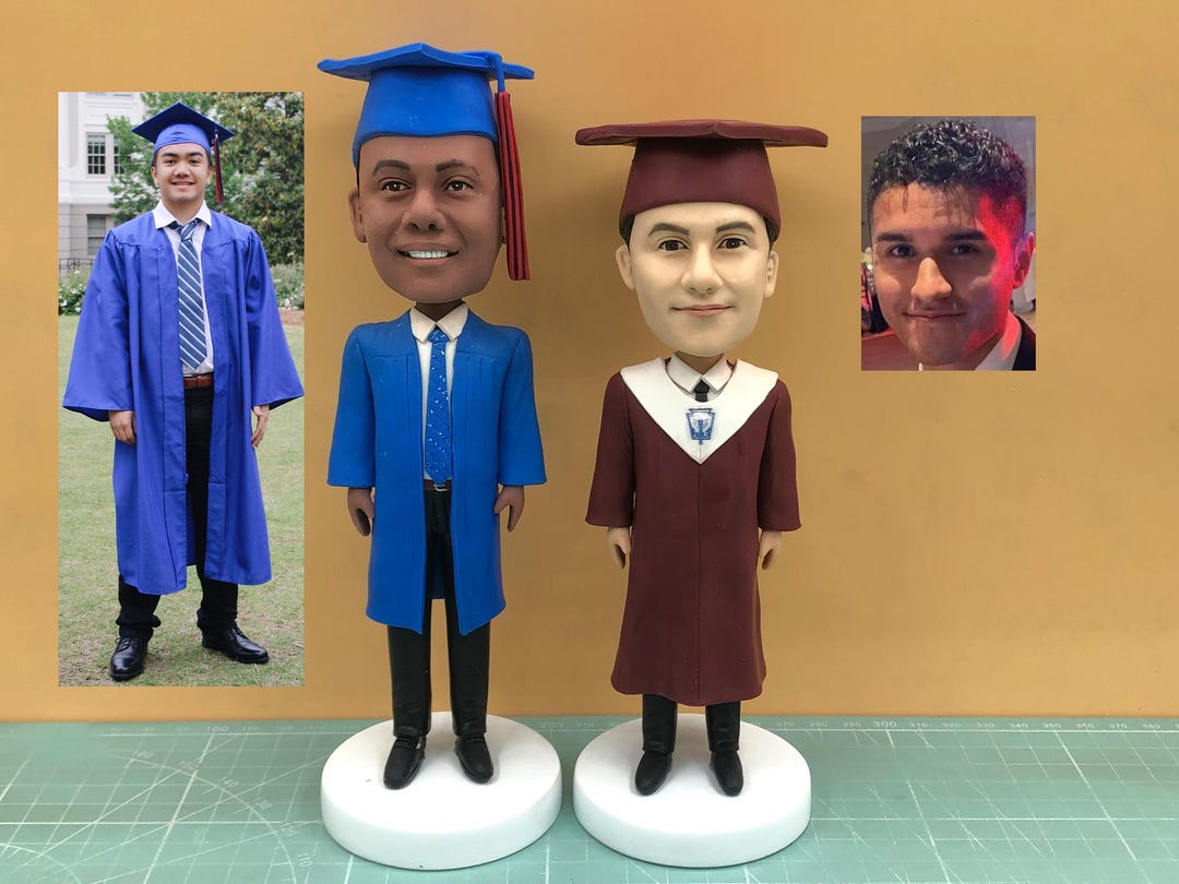 Personalized Graduate Bobblehead – Custom Polymer Clay Graduation Gift ...