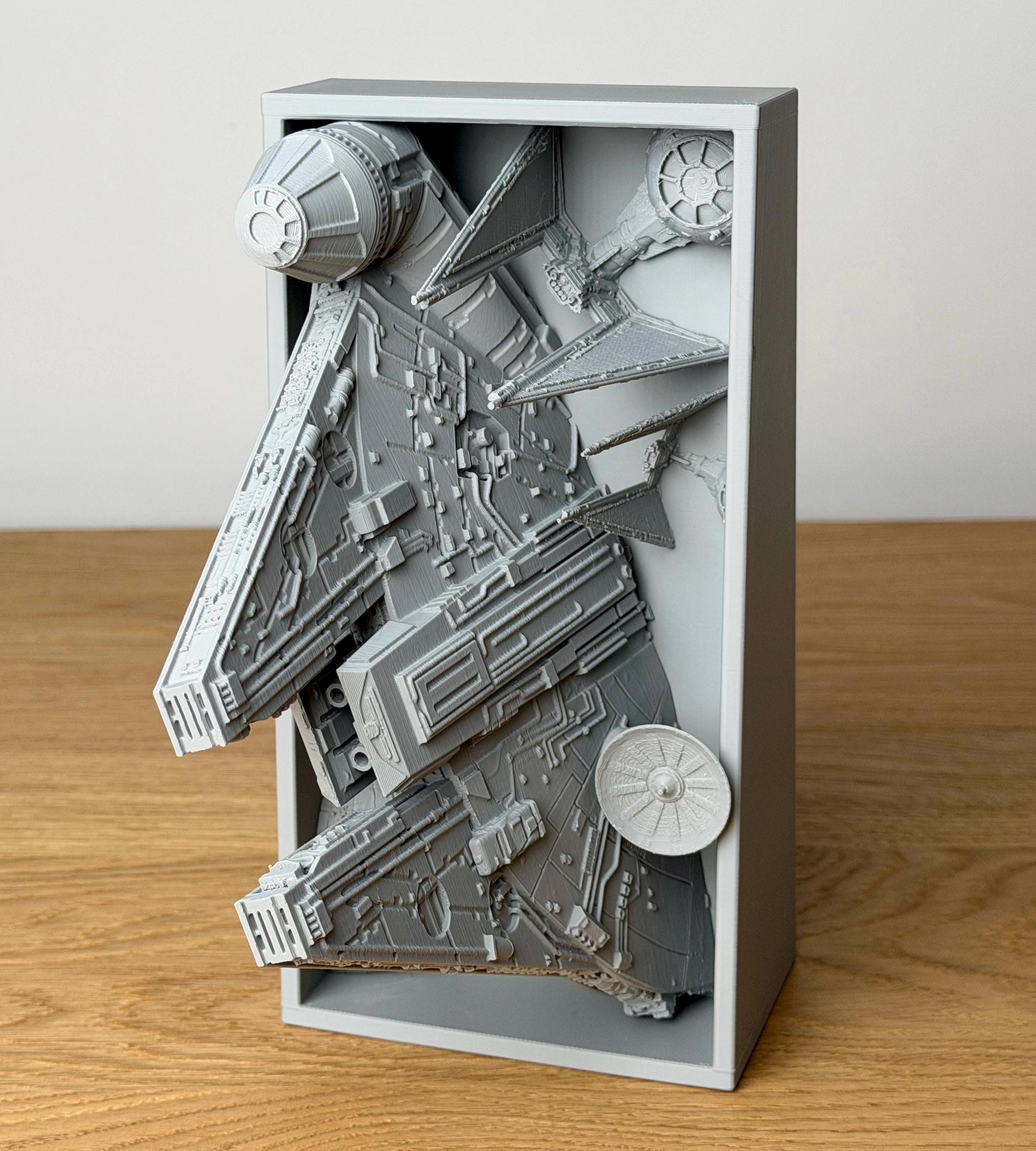 Millennium Falcon Book Nook | Star Wars Bookshelf Insert - Etsy