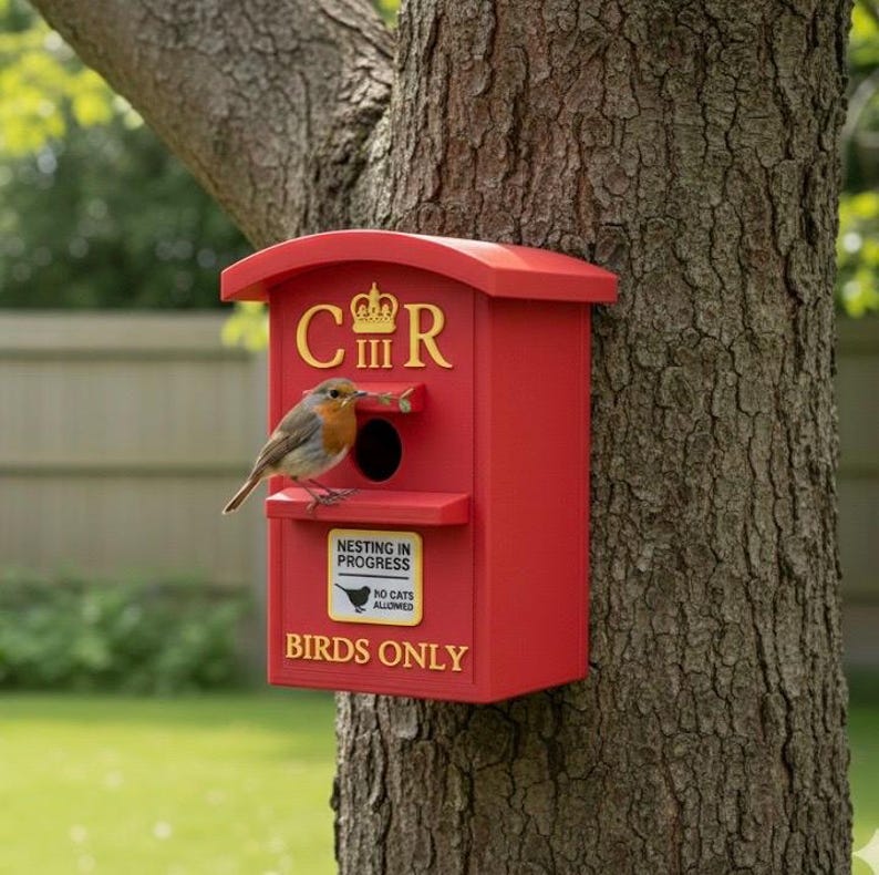 Postbox Bird Box – British Red Post Box Garden Birdhouse | Royal Mail ...