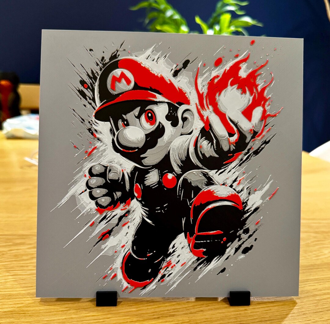 Super Mario Hueforge Picture Art 3D Print Collectable Art - Etsy