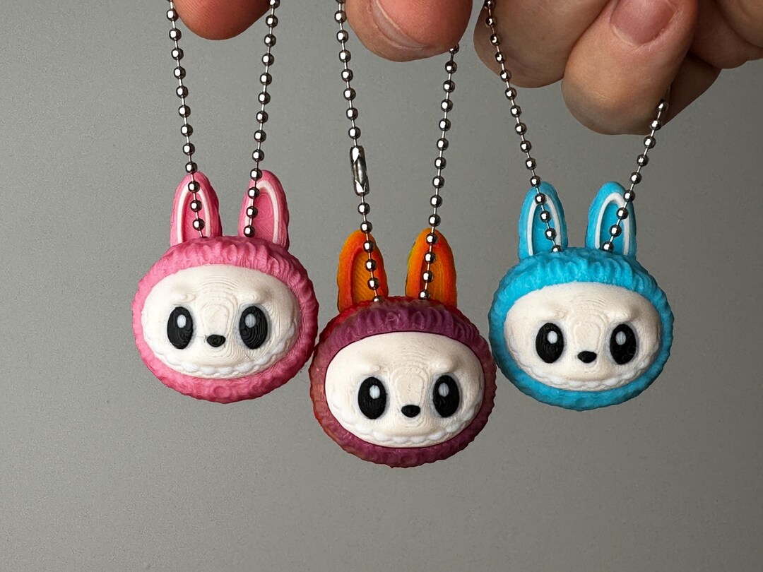 Labubu Fidget Toy Keychain Keyring: Clicker Charm - Etsy