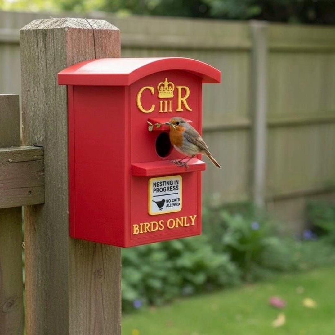 Postbox Bird Box – British Red Post Box Garden Birdhouse | Royal Mail ...