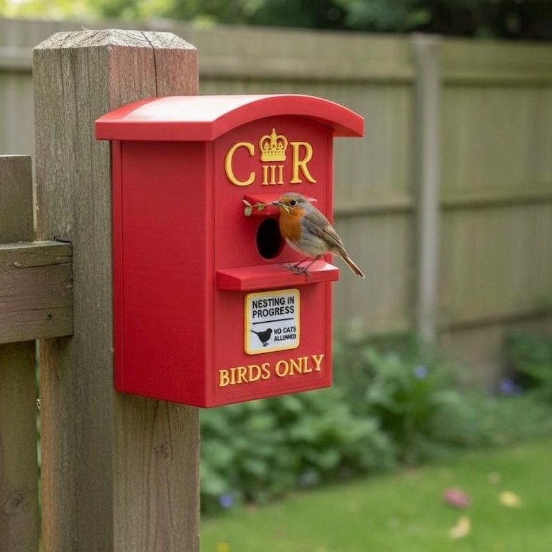 Postbox Bird Box – British Red Post Box Garden Birdhouse | Royal Mail ...